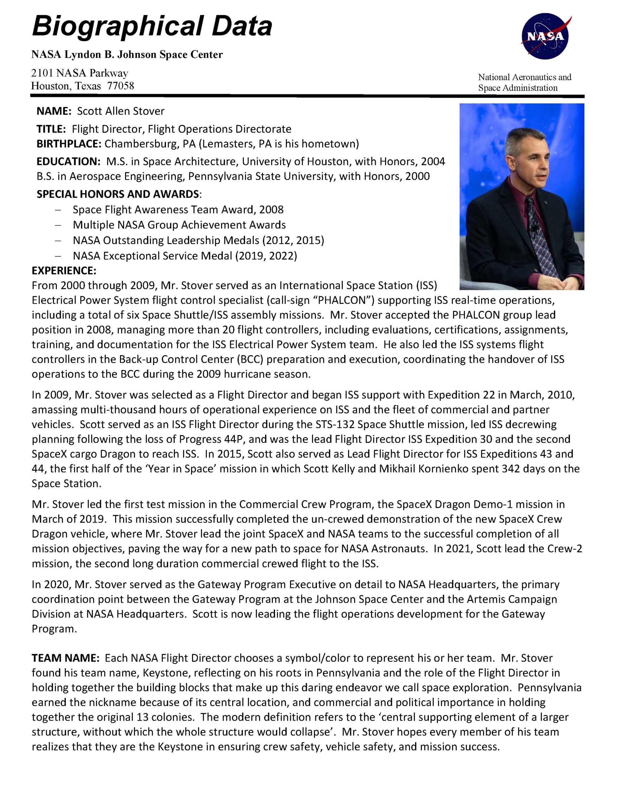 Scott Stover Biography - Decision Sciences Institute